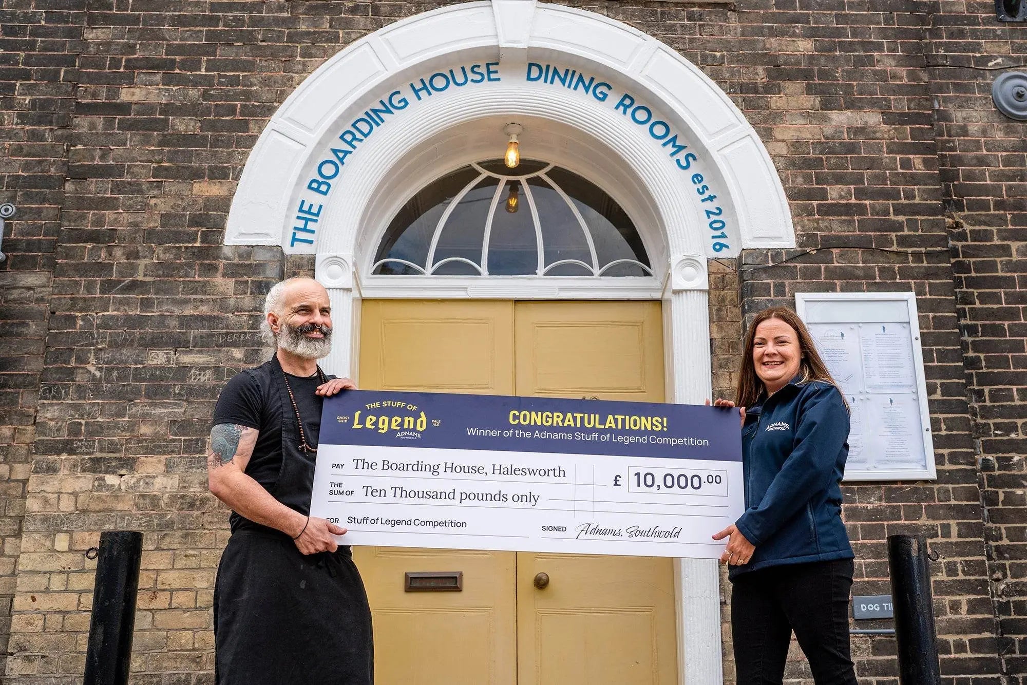 A cheque for £10,000… It’s The Stuff of Legend. - Adnams PLC