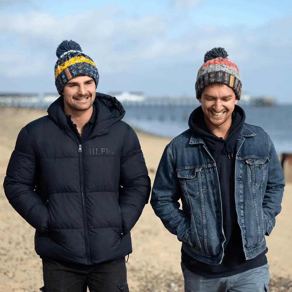 Adnams Navy & Gold Bobble Hat - Adnams PLC