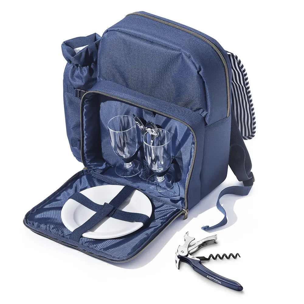 Adnams Navy Backpack Hamper with wine Cooler – Adnams PLC