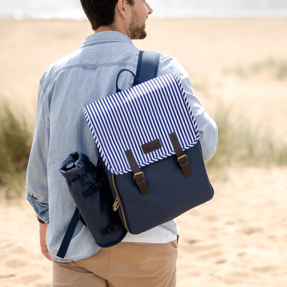 Adnams Navy Backpack Hamper with wine Cooler – Adnams PLC